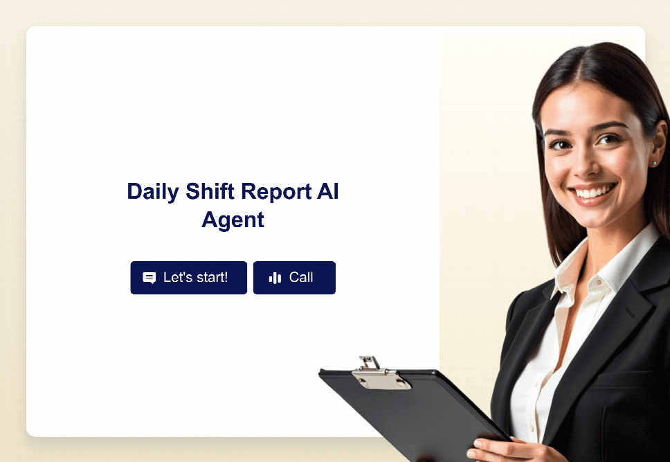 Daily Shift Report AI Agent Template | Jotform