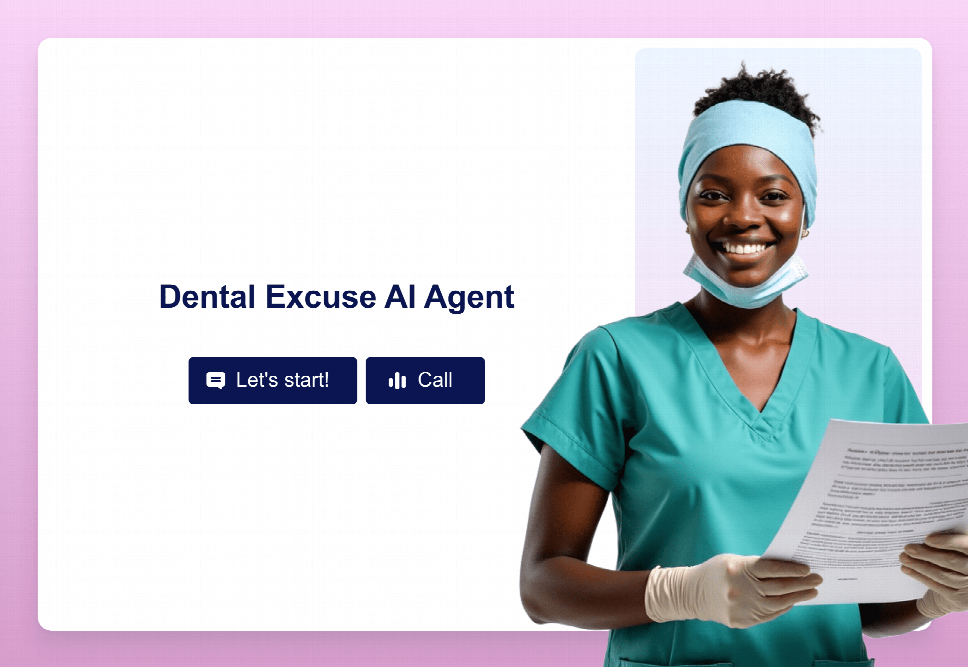 Dental Excuse AI Agent Template | Jotform