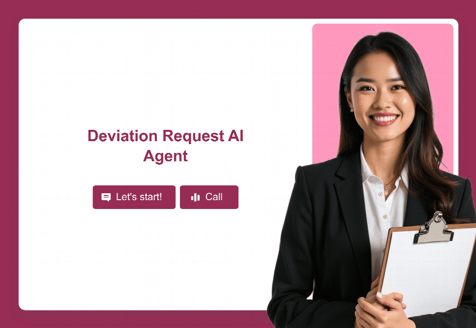 Deviation Request AI Agent Template | Jotform