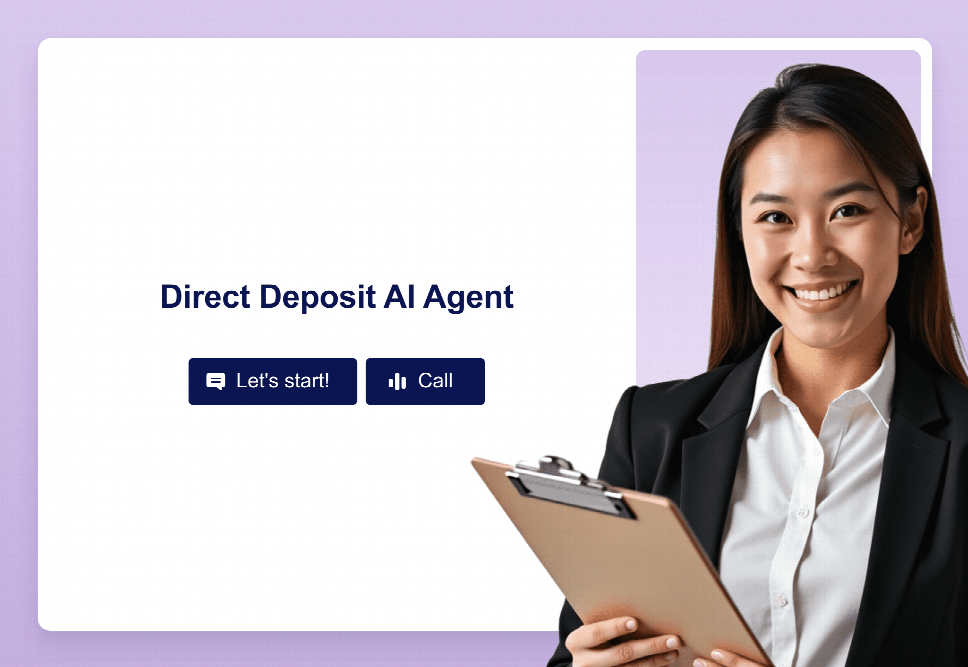 Direct Deposit AI Agent Template | Jotform