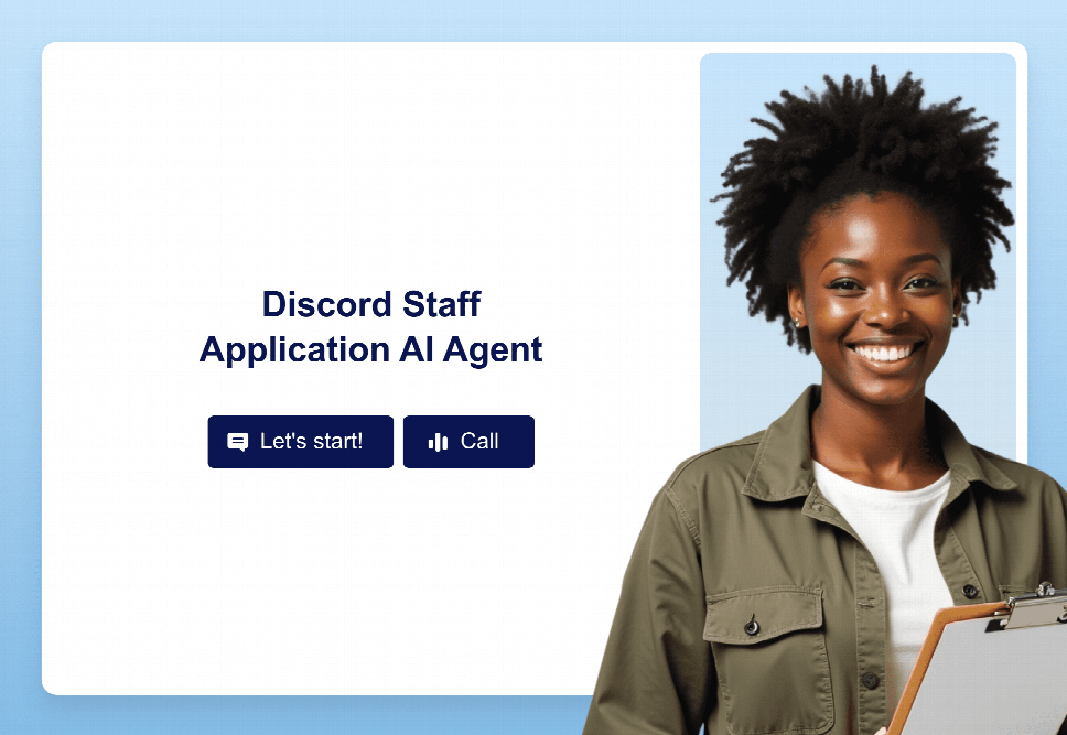 Discord Staff Application AI Agent Template | Jotform