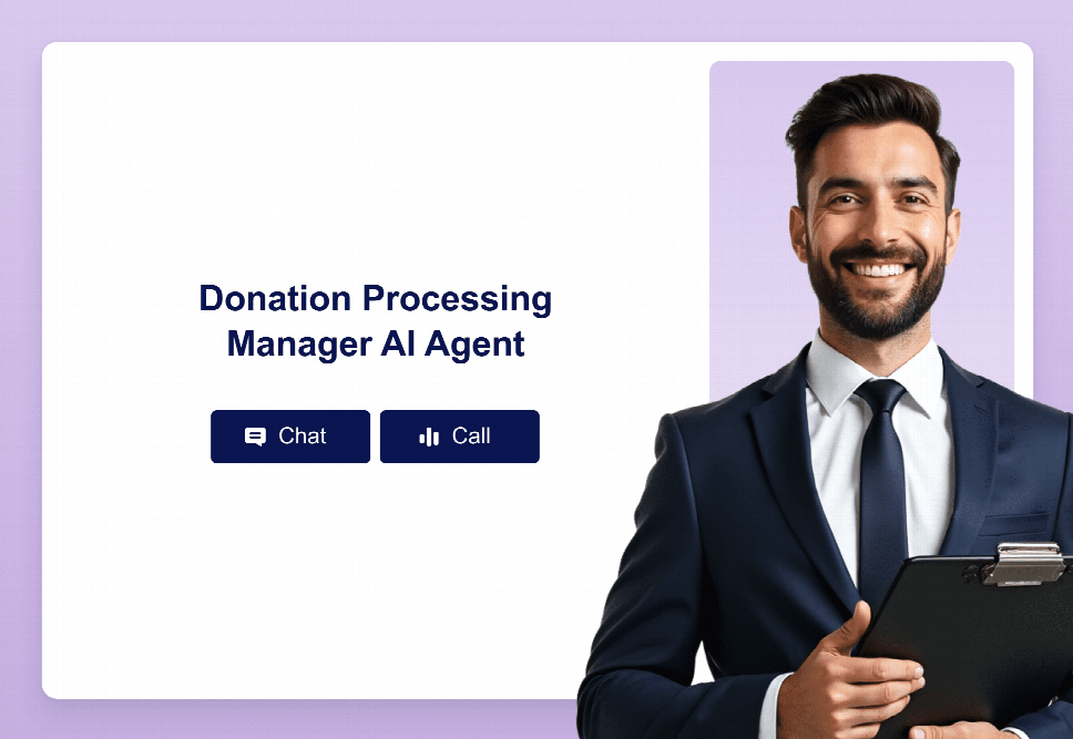 Donation Processing Manager AI Agent Template | Jotform
