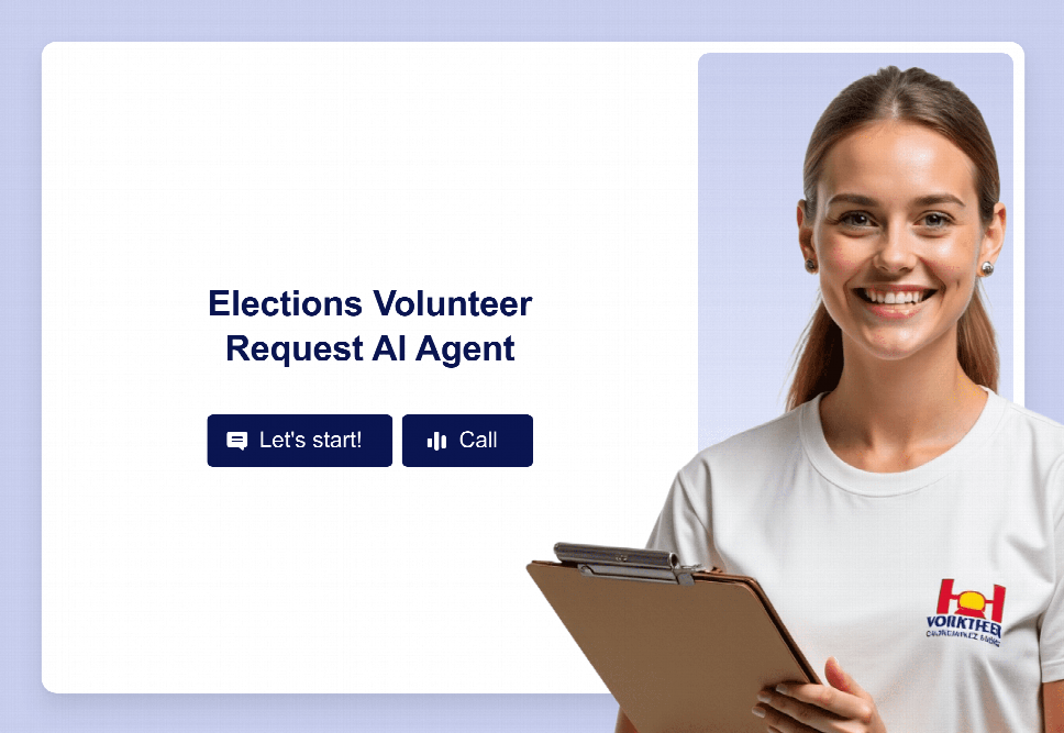 Elections Volunteer Request AI Agent Template | Jotform