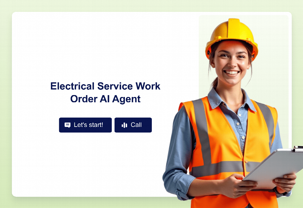 Electrical Service Work Order AI Agent Template | Jotform