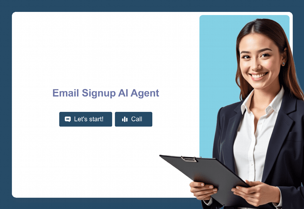 Email Signup AI Agent Template | Jotform
