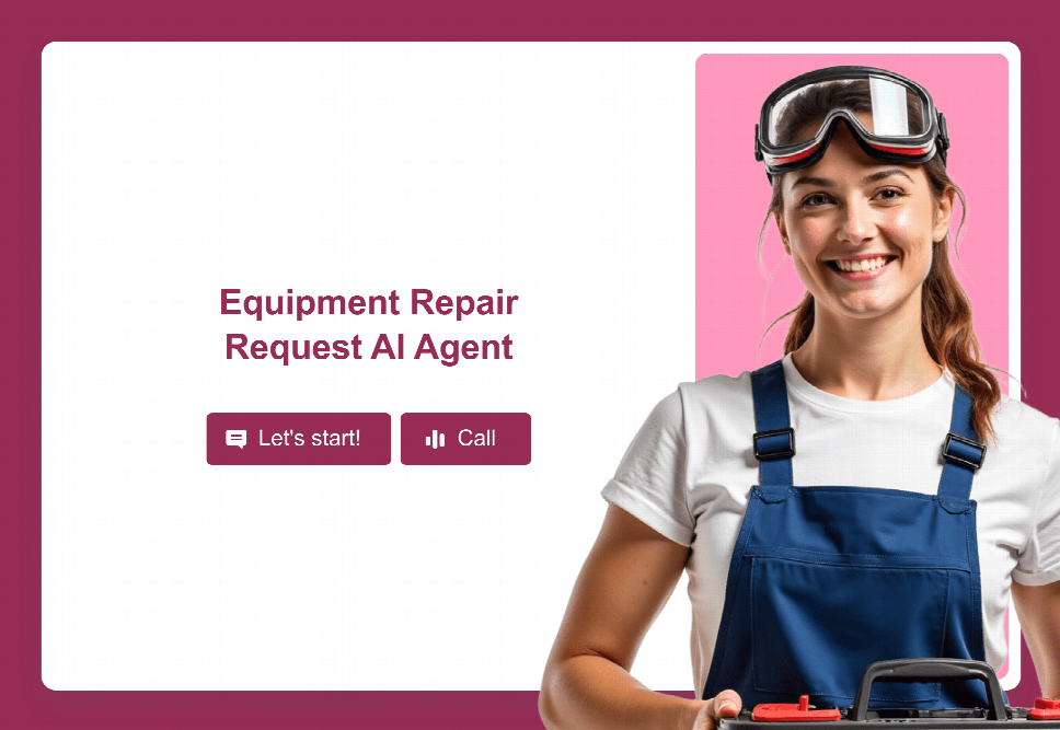 Equipment Repair Request Assistant Template | Jotform