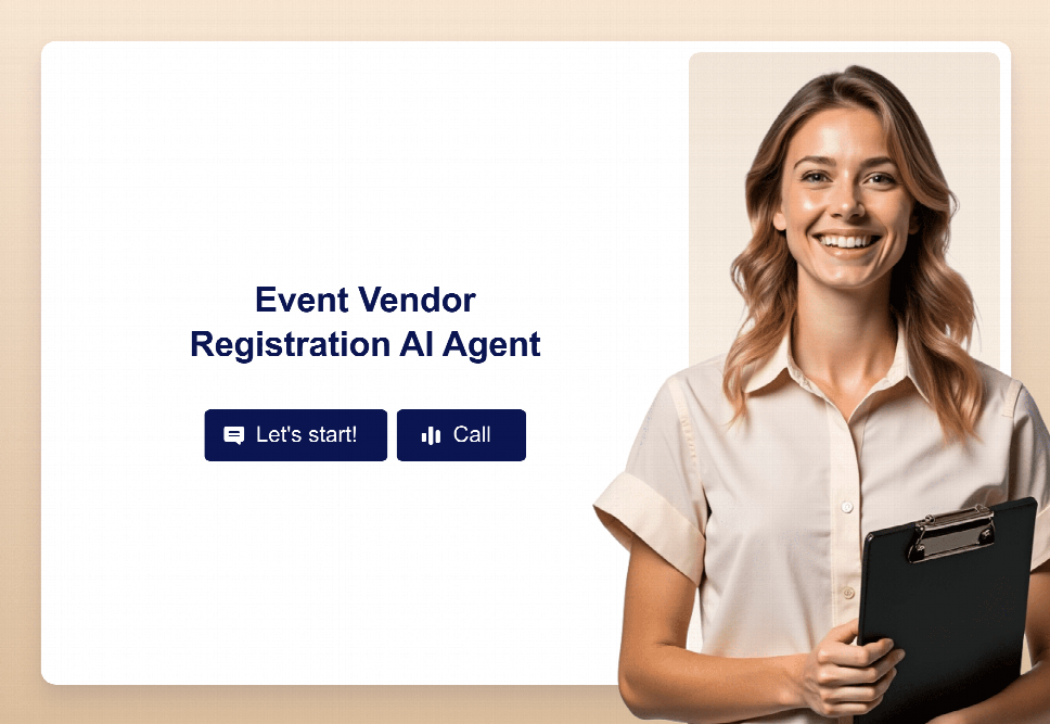 Event Vendor Registration AI Agent Template | Jotform