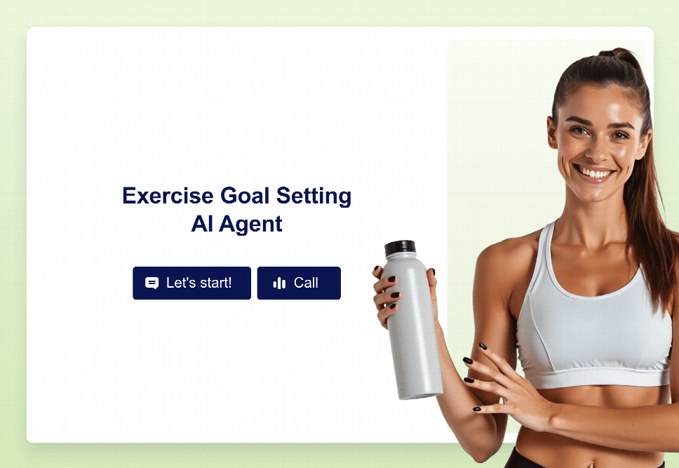 Exercise Goal Setting AI Agent Template | Jotform