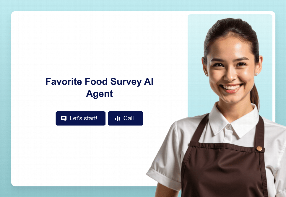 Favorite Food Survey AI Agent Template | Jotform
