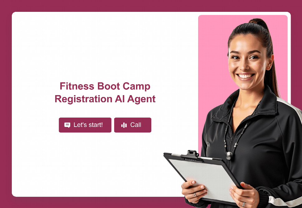 Fitness Boot Camp Registration Assistant Template | Jotform