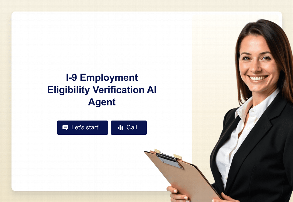 Form I-9 Employment Eligibility Verification AI Agent Template | Jotform
