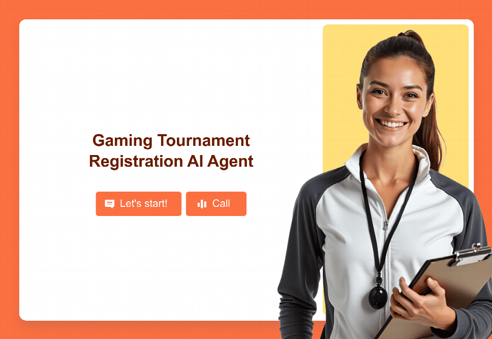 Gaming Tournament Registration AI Agent Template | Jotform