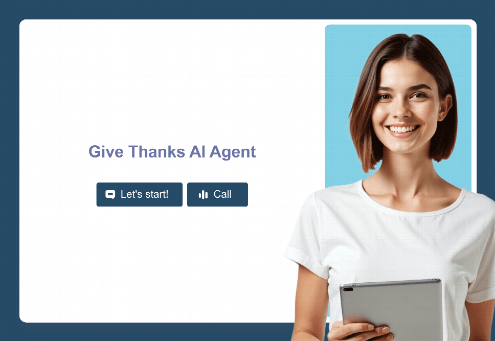 Give Thanks AI Agent Template | Jotform