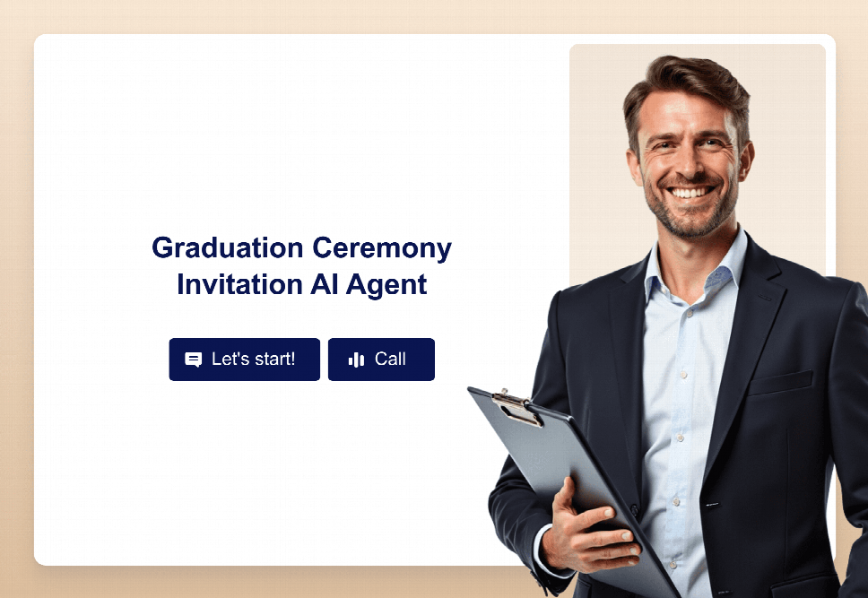 Graduation Ceremony Invitation AI Agent Template | Jotform