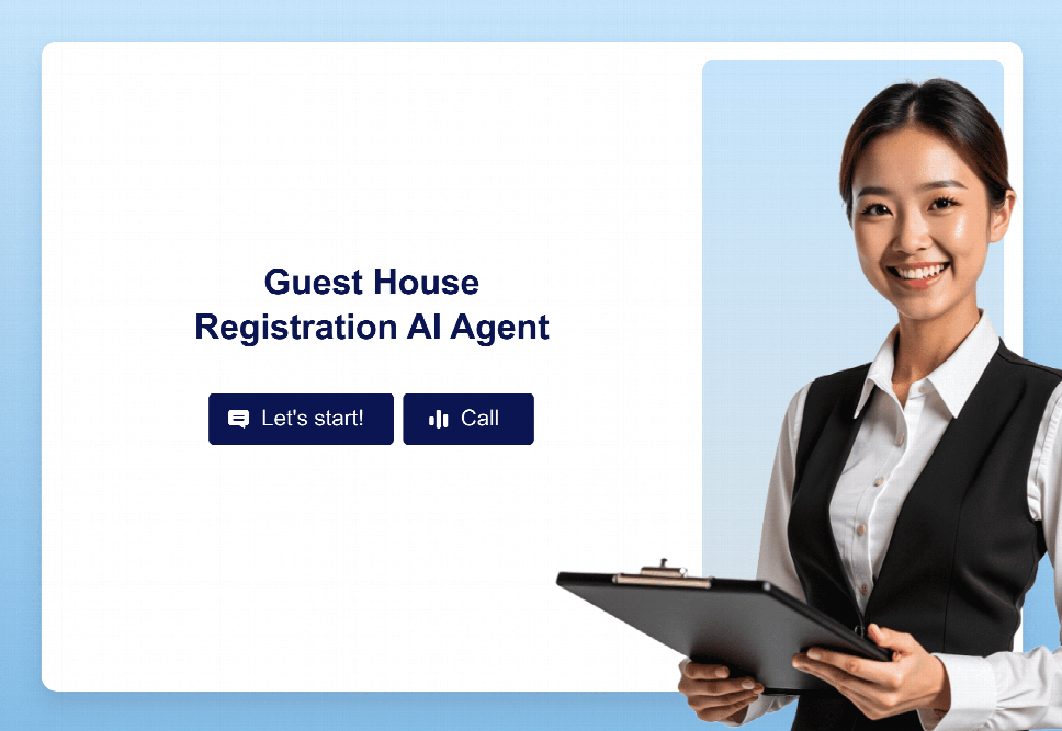 Guest House Registration AI Agent Template | Jotform