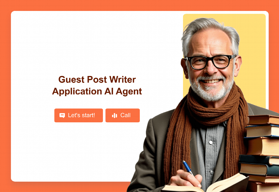 Guest Post Writer Application AI Agent Template | Jotform