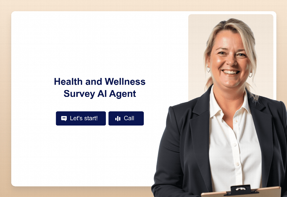 Health and Wellness Survey AI Agent Template | Jotform