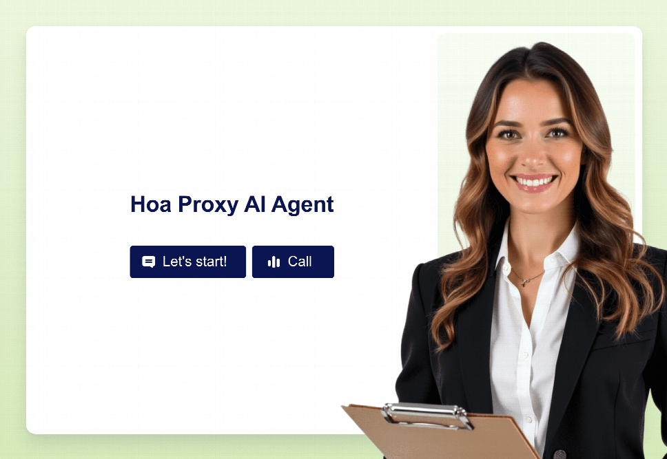 Hoa Proxy AI Agent Template | Jotform