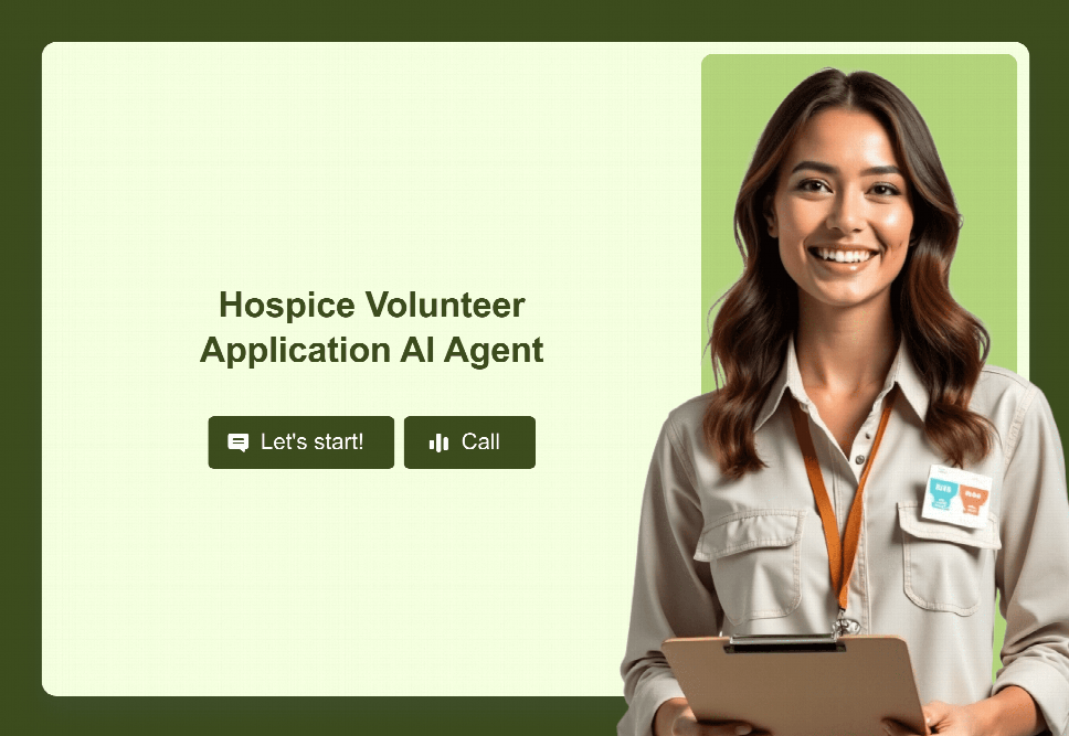 Hospice Volunteer Application Assistant Template | Jotform