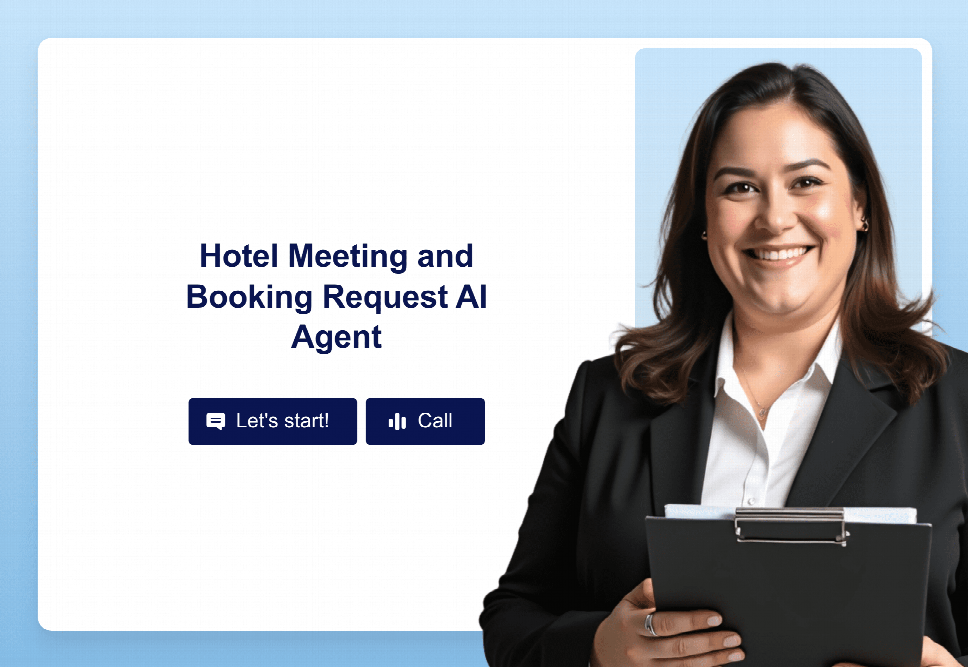 Hotel Meeting and Booking Request AI Agent Template | Jotform