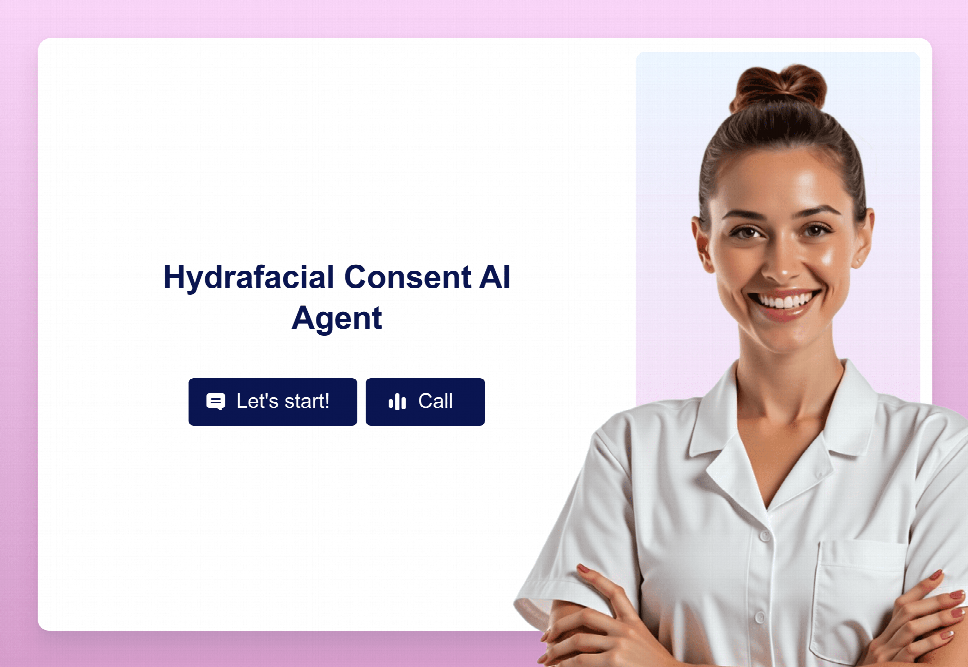 Hydrafacial Consent AI Agent Template | Jotform