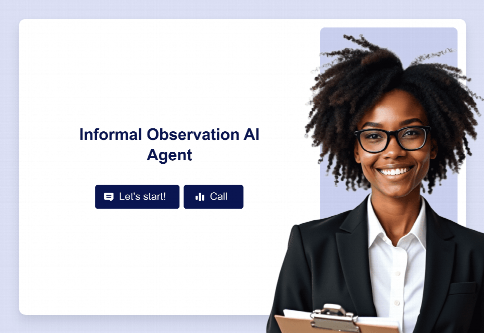 Informal Observation Virtual Evaluator Template | Jotform