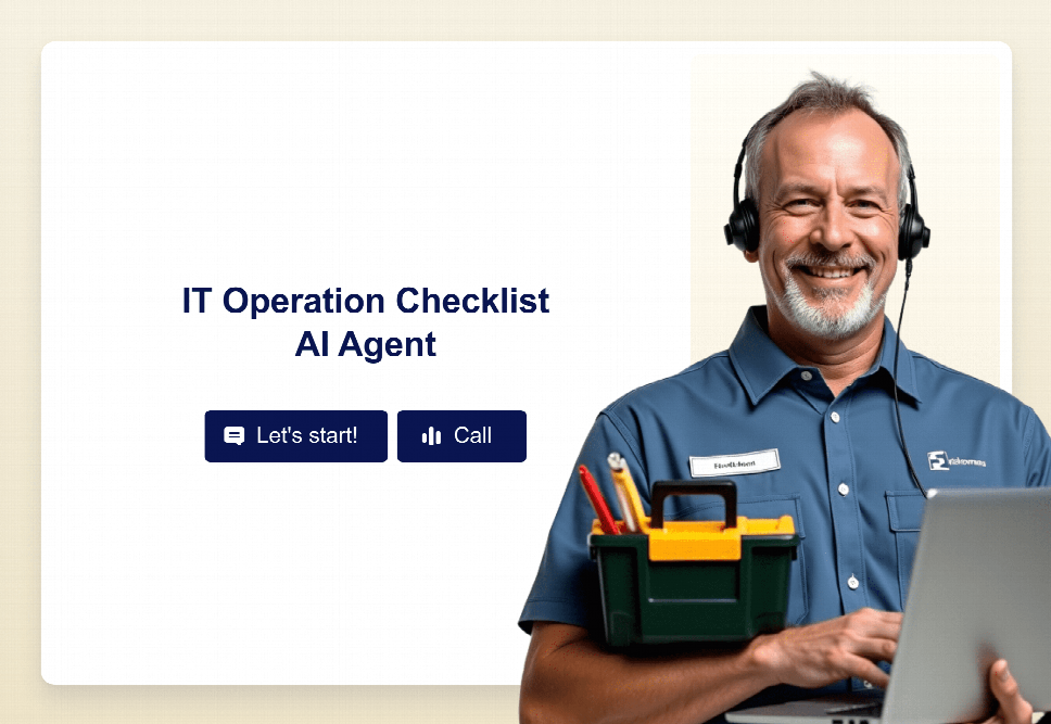 IT Operation Checklist AI Agent Template | Jotform