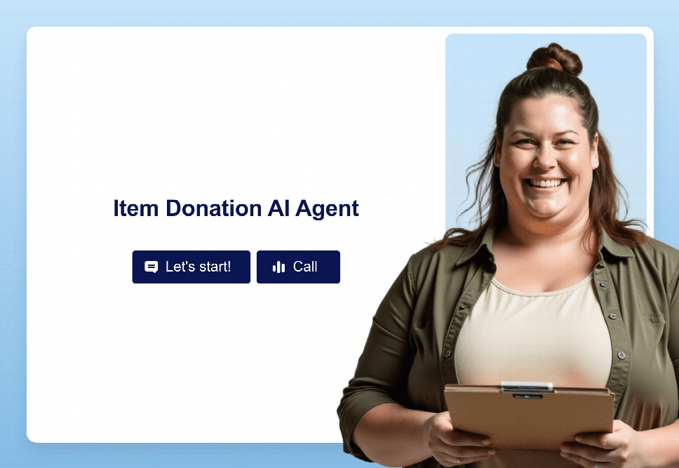 Item Donation AI Agent Template | Jotform