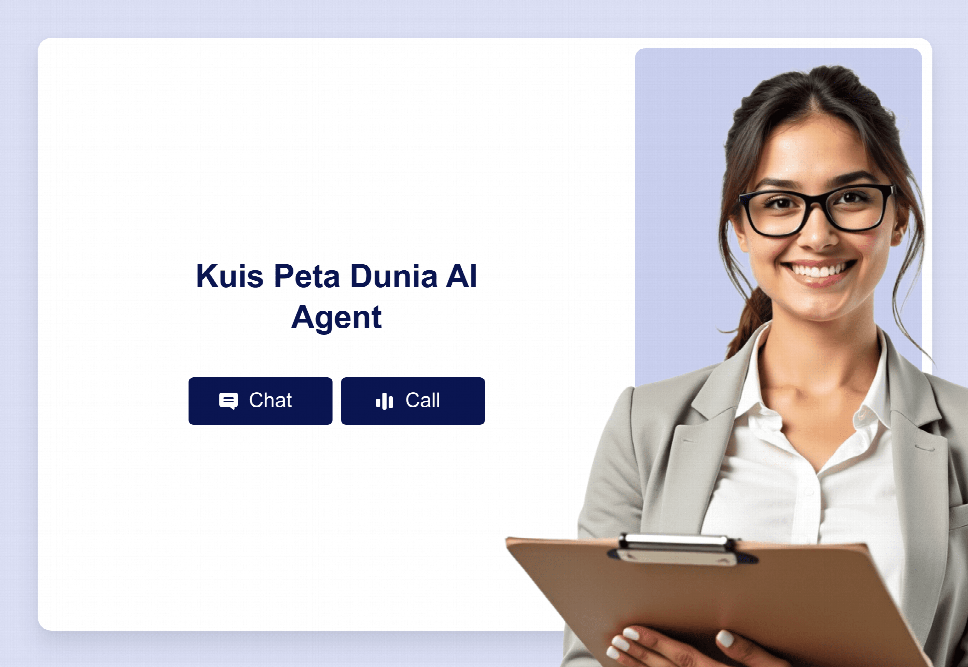 Kuis Peta Dunia AI Agent | Jotform