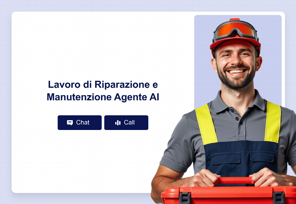 Lavoro di Riparazione e Manutenzione Agente AI | Jotform