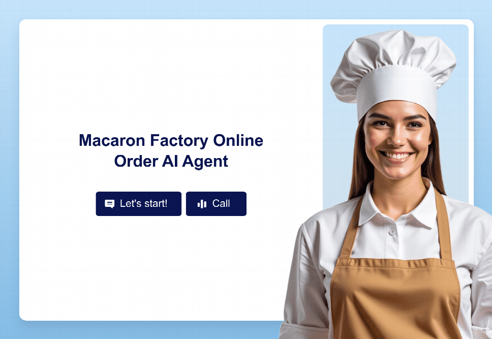 Macaron Factory Online Order Assistant Template | Jotform