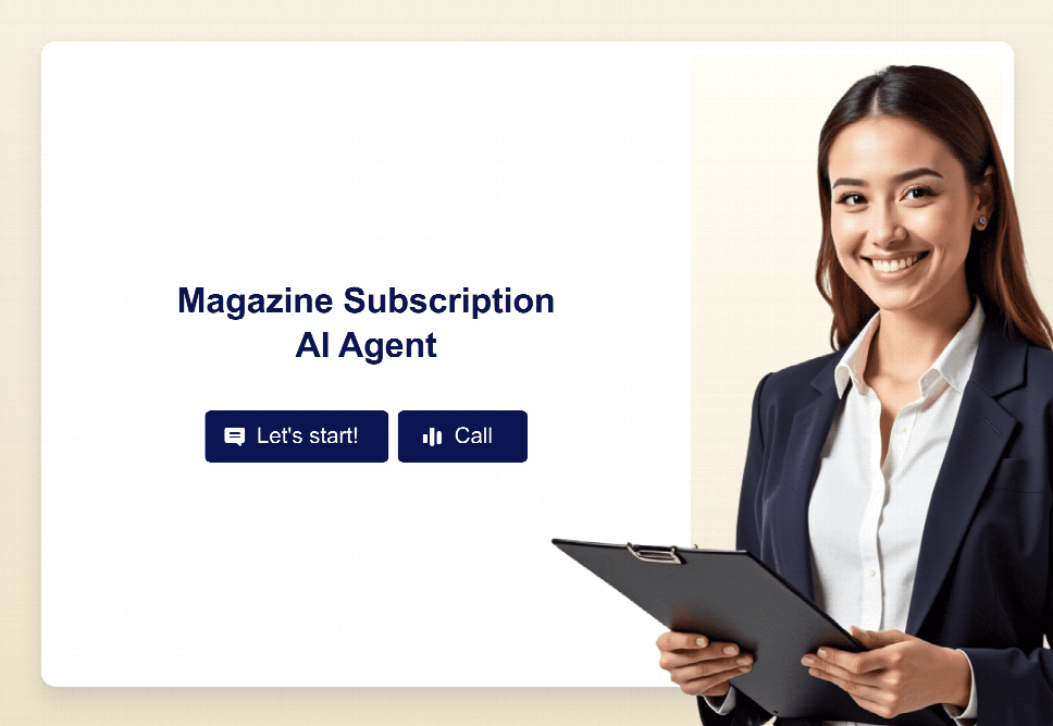 Magazine Subscription AI Agent Template | Jotform