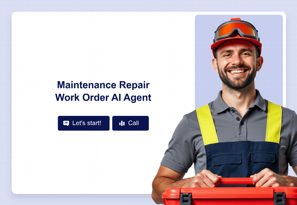 Maintenance Repair Work Order AI Agent Template | Jotform