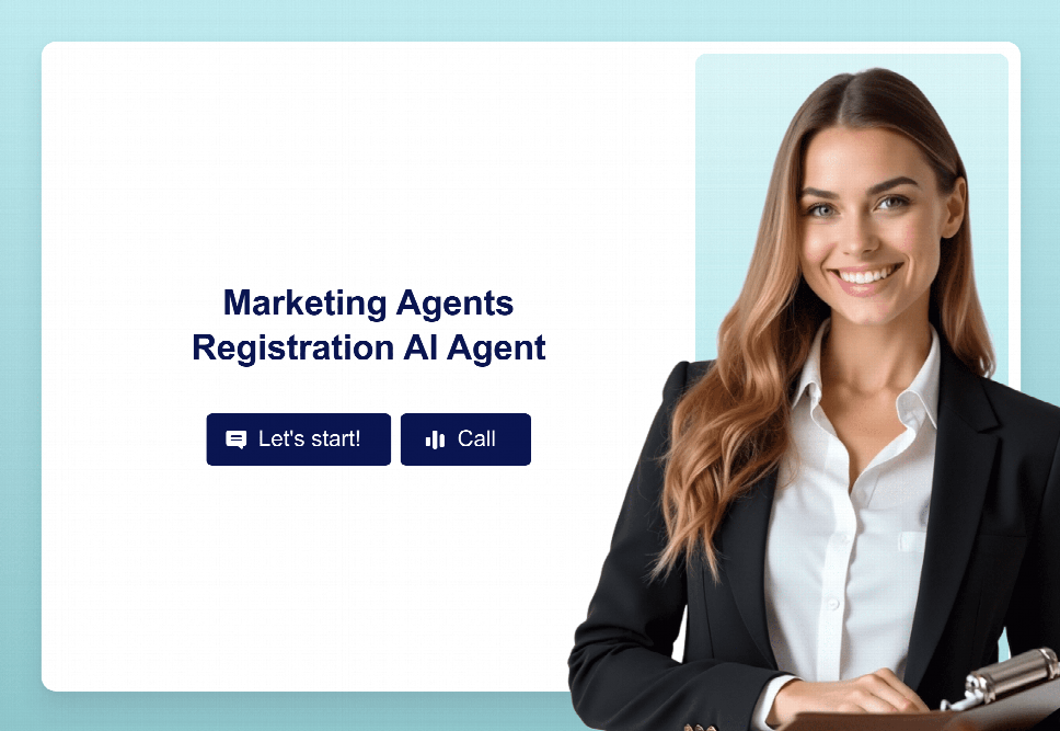 Marketing Agents Registration AI Agent Template | Jotform