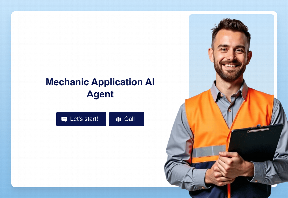 Mechanic Application AI Agent Template | Jotform