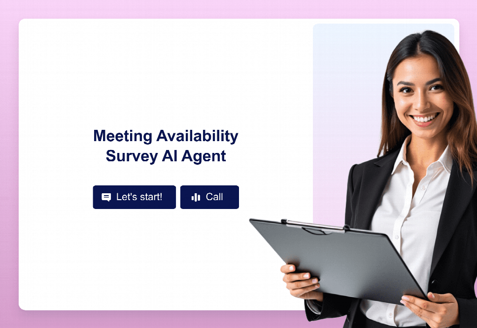 Meeting Availability Survey AI Agent Template | Jotform