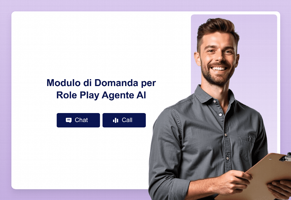 Modulo di Domanda per Role Play Agente AI | Jotform