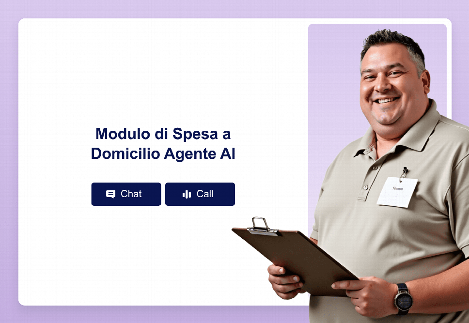 Modulo di Spesa a Domicilio Agente AI | Jotform