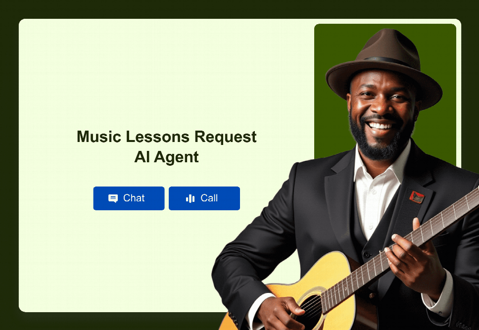 Music Lessons Request AI Agent Template | Jotform