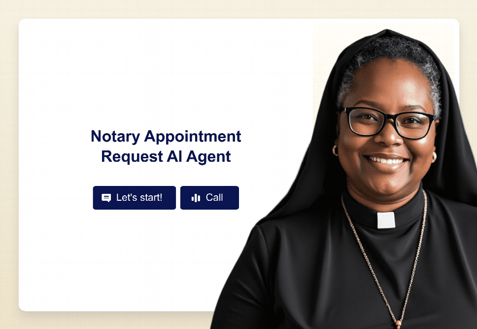 Notary Appointment Request AI Agent Template | Jotform