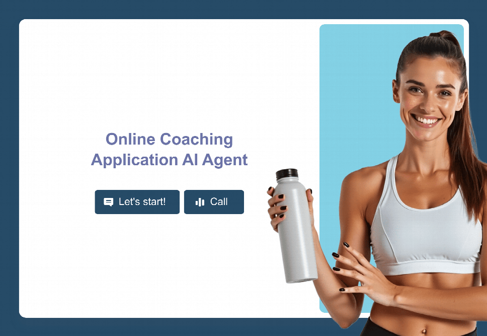 Online Coaching Application AI Agent Template | Jotform