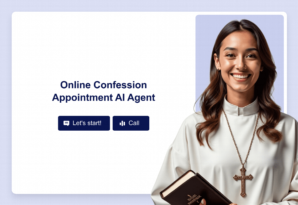 Online Confession Appointment AI Agent Template | Jotform