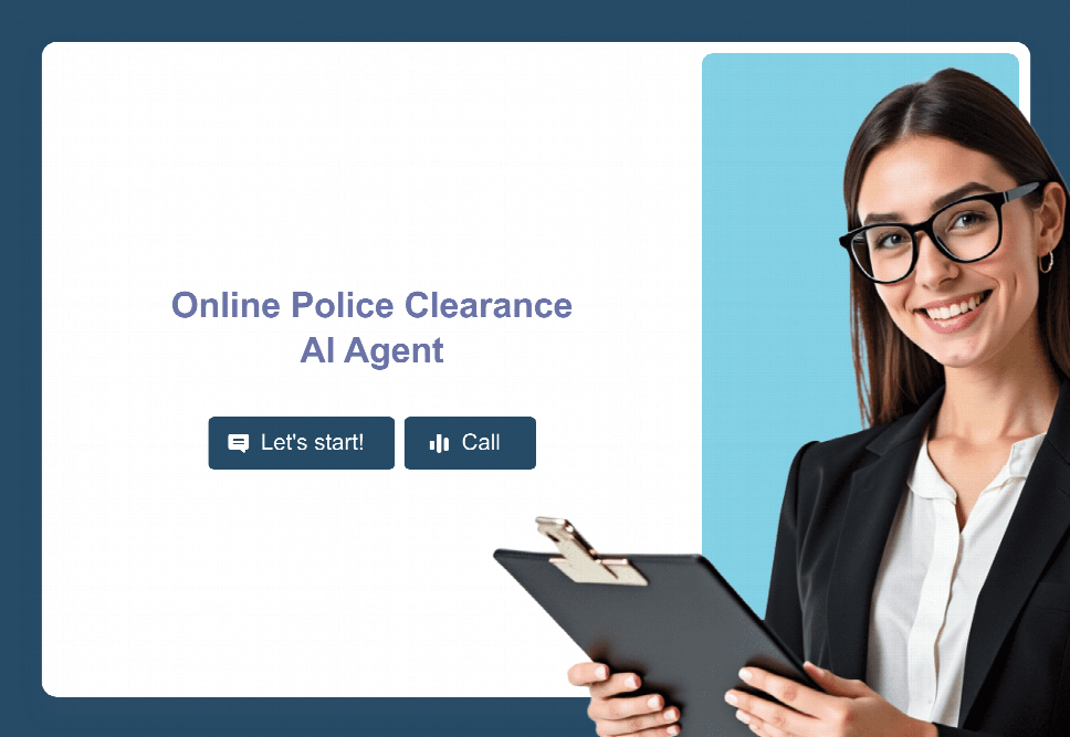 Online Police Clearance AI Agent Template | Jotform