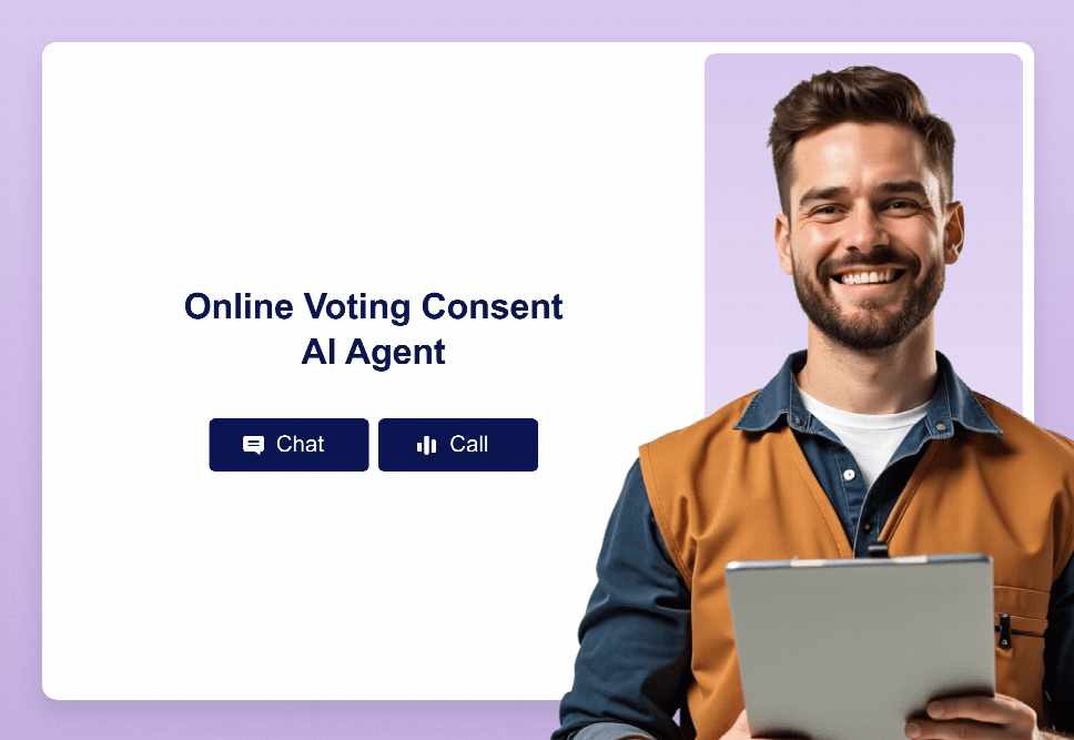 Online Voting Consent AI Agent Template | Jotform