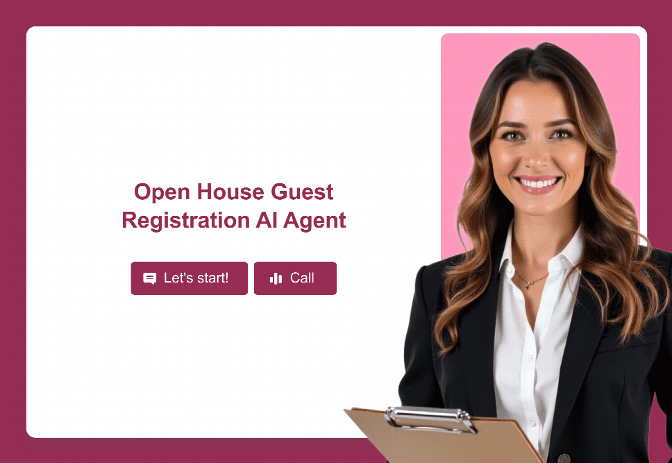 Open House Guest Registration AI Agent Template | Jotform