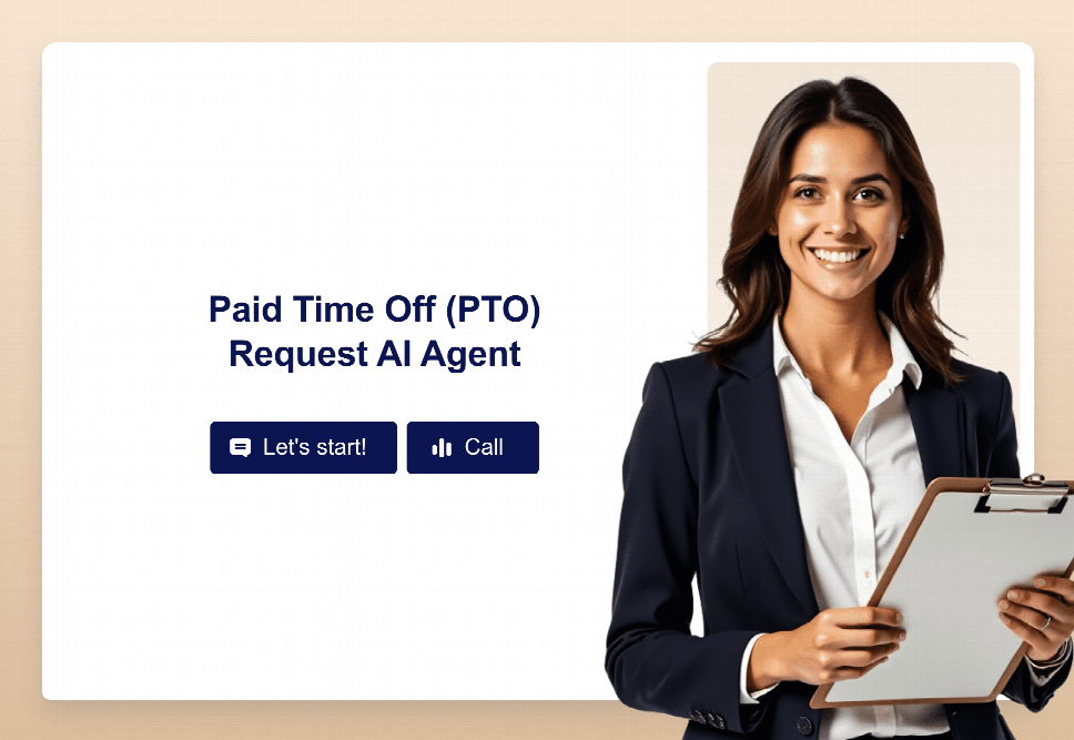 Paid Time Off (PTO) Request AI Agent Template | Jotform