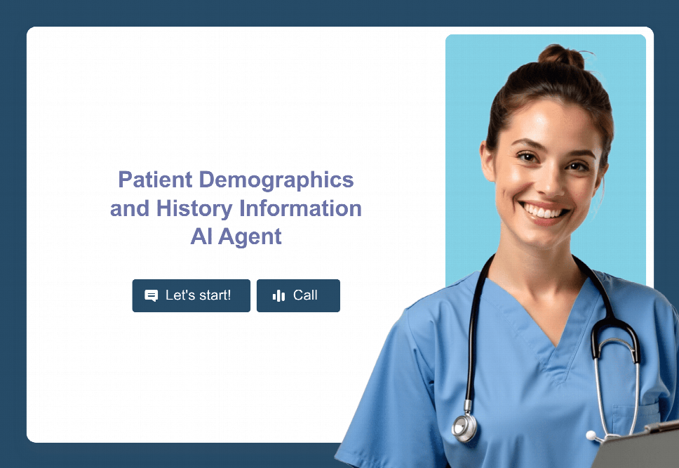 Patient Demographics and History Information AI Agent Template | Jotform