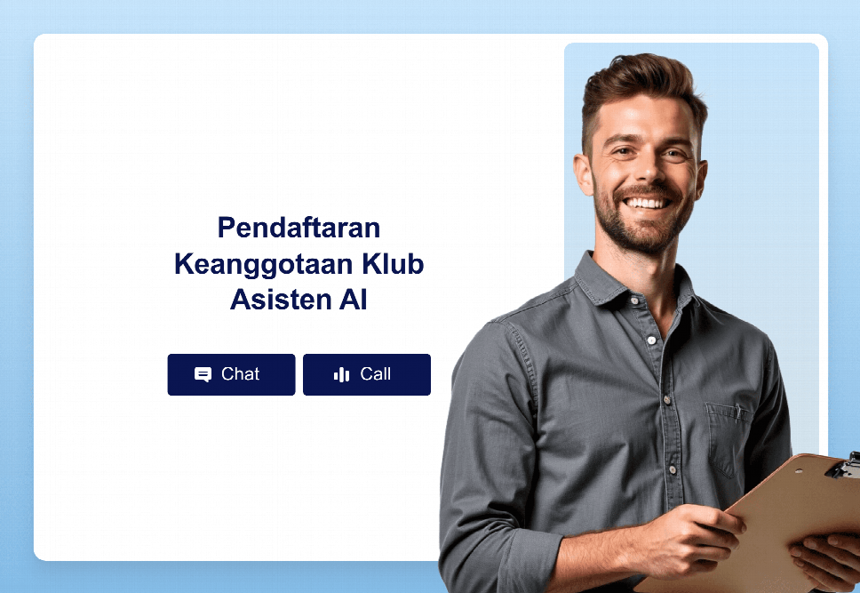 Pendaftaran Keanggotaan Klub Asisten AI | Jotform