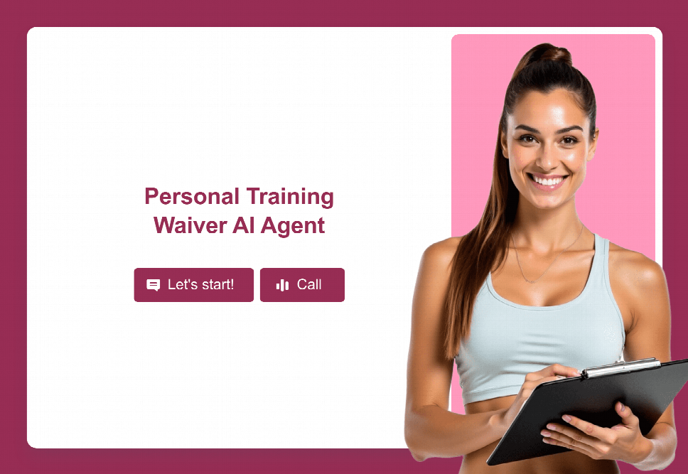 Personal Training Waiver Intake Assistant Template | Jotform