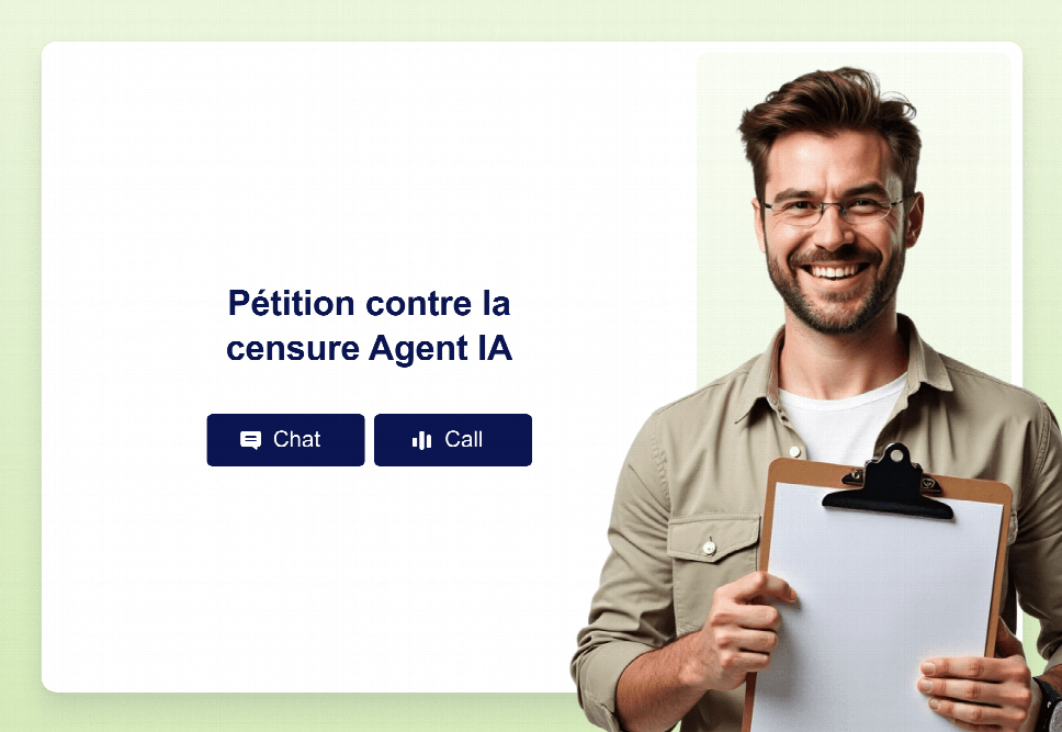 Pétition contre la censure Agent IA | Jotform